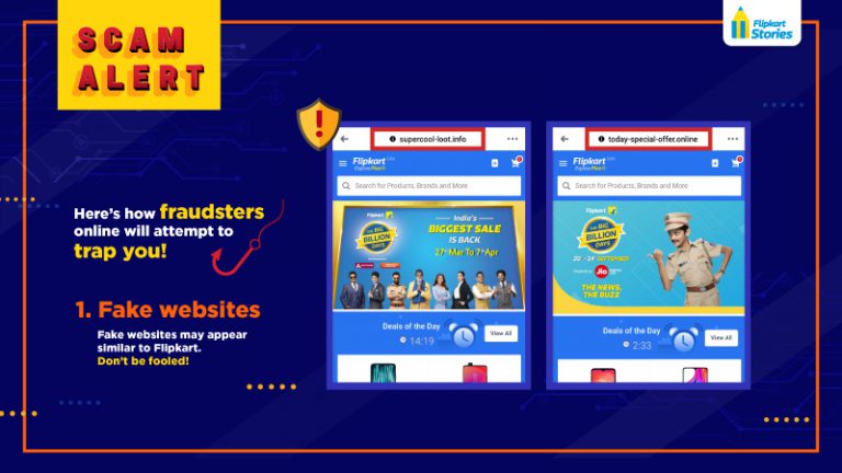 Beware of fraudulent sites and fake offers misusing Flipkart’s name