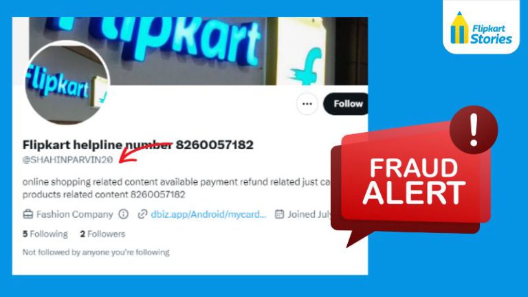 Beware of Fake Flipkart Support Twitter accounts