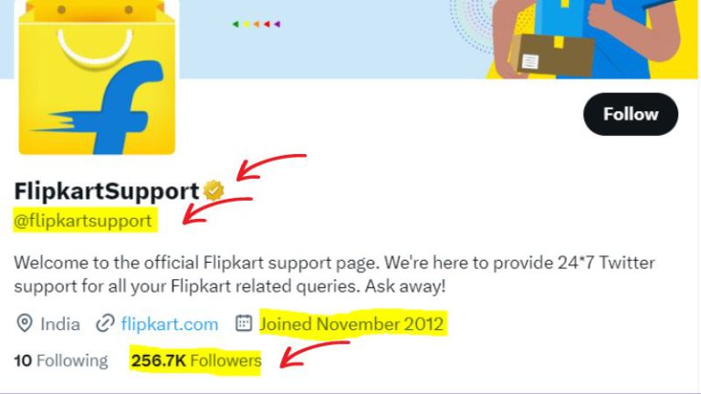 Beware of Fake Flipkart Support Twitter accounts